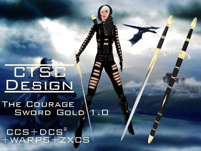 Second Life Marketplace - * CTSC Design * The Courage Sword Gold 1.0