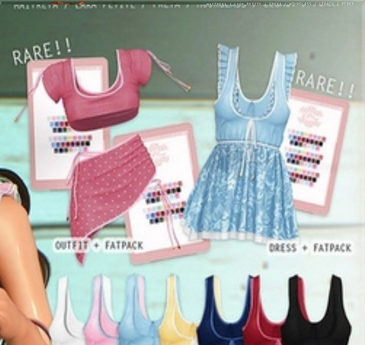 Second Life Marketplace - {le fil casse} Rebecca Outfit Set Maitreya RARE