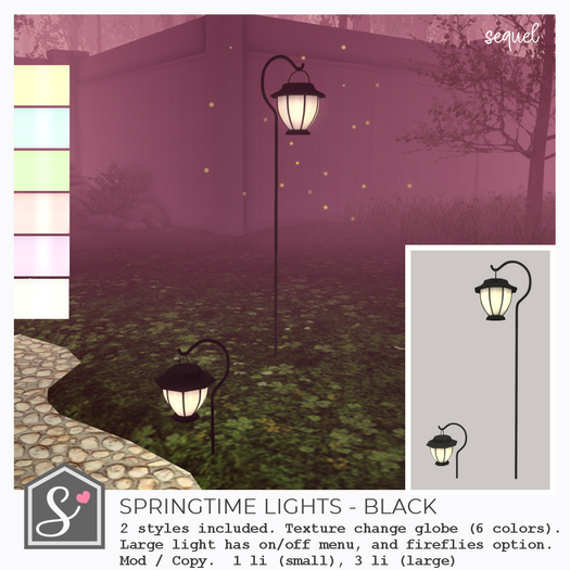 Second Life Marketplace - Sequel - Springtime Lights - Black