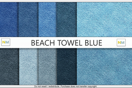 Second Life Marketplace - Beach Towel Blue 10 Seamless Fabrics Textures NM