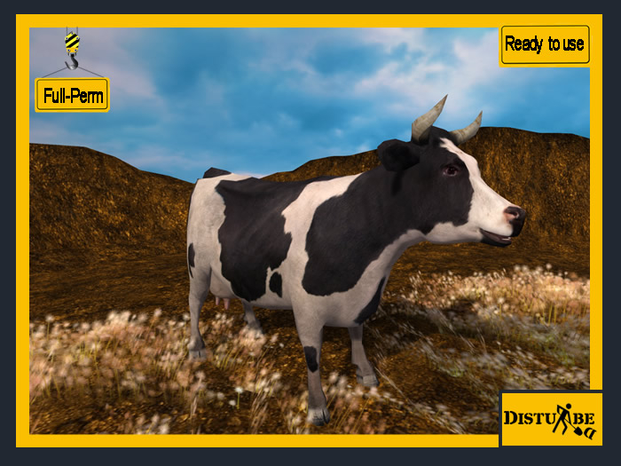 Second Life Marketplace - ::DisturbeD:: Farm Animals - Cow - FULL PERM MESH