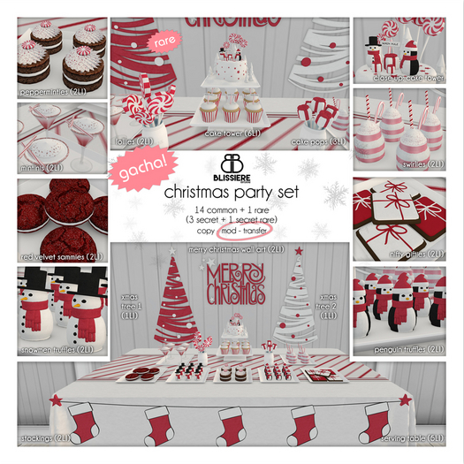 Second Life Marketplace - [blissiere] christmas party set