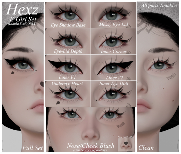 Second Life Marketplace - Hexz - E-Girl Pack V1 - Promo