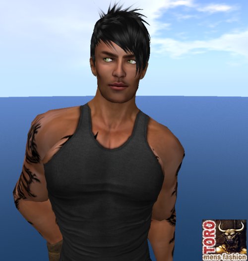 Second Life Marketplace - Men tank Toro Black