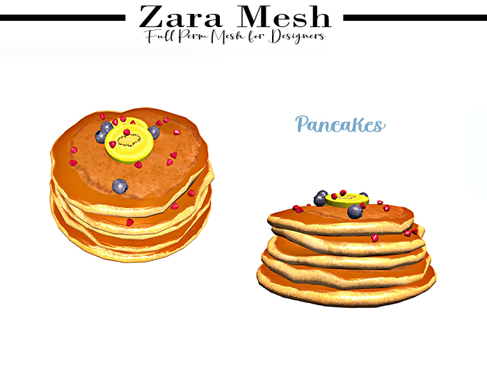 Second Life Marketplace - ZM - Food - Pancakes - FULL PERM MESH