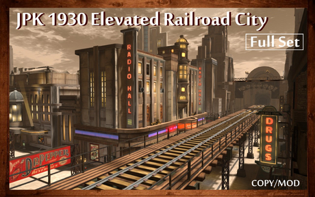 Second Life Marketplace - **JPK 1930 Elevated Railroad City Full Set BOX