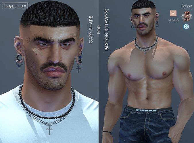 Second Life Marketplace - EGX. Gary Shape (Lelutka Paxton 3.1)