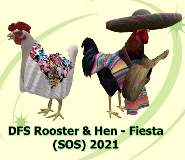 Second Life Marketplace - DFS Rooster & Hen - Fiesta (SOS) 2021 - Texture