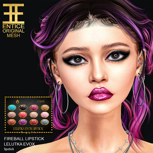 Second Life Marketplace - Beauty by Entice - Fireball Lipstick - Lel EvoX