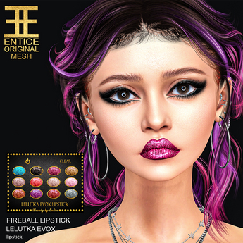 Second Life Marketplace - Beauty by Entice - Fireball Lipstick - Lel EvoX