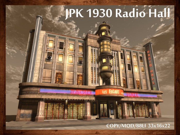 Second Life Marketplace - **JPK 1930 Radio Hall BOX