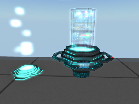 Second Life Marketplace - Info holo column + keyboards + light column