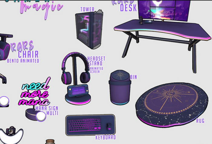 Second Life Marketplace - [Kres] Gamer Magic - Headset Stand