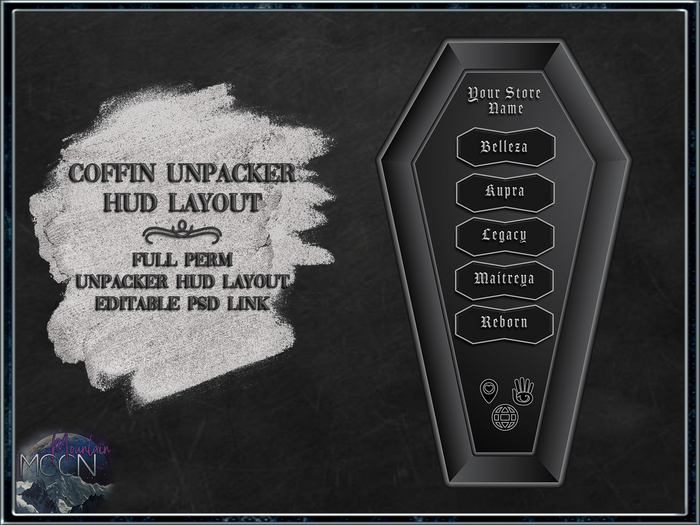 Second Life Marketplace - [mm] coffin unpacker hud [wear to unpack]