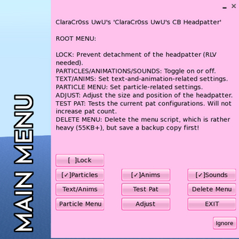 Second Life Marketplace - Ultimate Customizable Headpatter (Menu ...