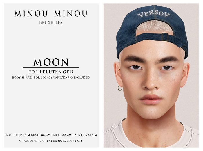 Second Life Marketplace - .minou minou. Moon shape for Lelutka Gen