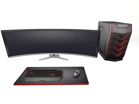 Second Life Marketplace - BAMSE : Gamer Pc-Monitor-Mouse-Keyboard SET
