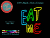 Second Life Marketplace - SkylarVision - Neon Eat Me Sign