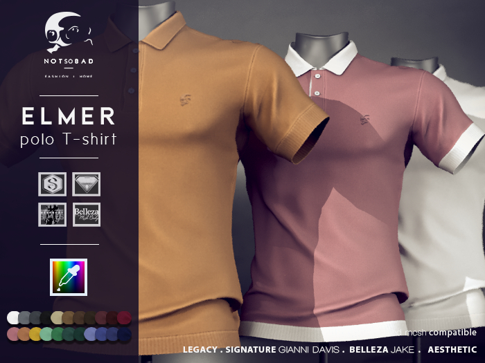 Second Life Marketplace - not so bad . mesh . ELMER polo T-shirt . full ...