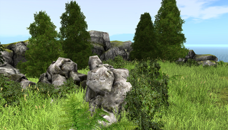 Second Life Marketplace - Jad Garden - Landscape border rocks pine garden