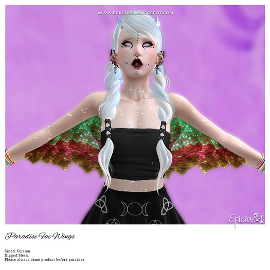 Second Life Marketplace - Epicine - Paradise Fae Wings - Sindri Version