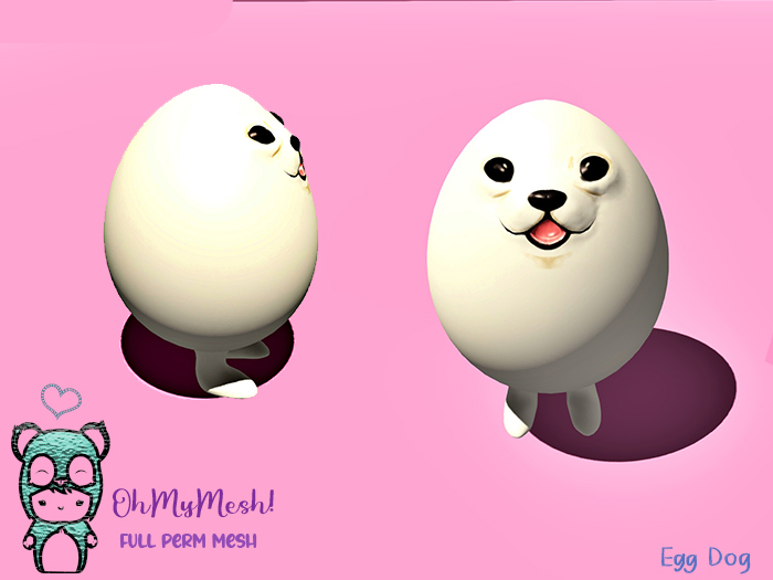 Second Life Marketplace - OhMyMesh! Egg Dog - Full Perm Mesh