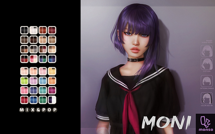Second Life Marketplace - [monso] Moni Hair /Mix & Pop