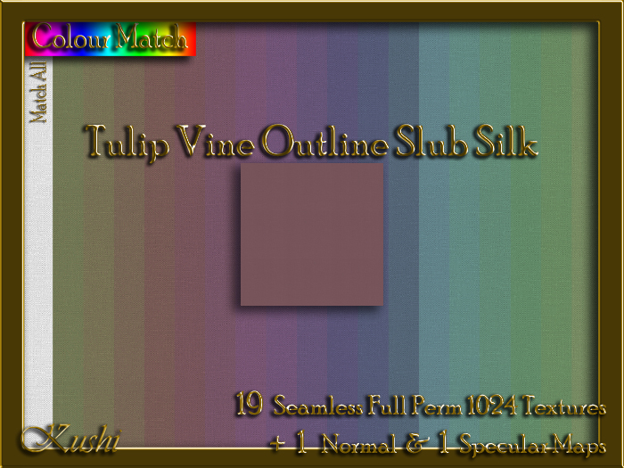 Second Life Marketplace - Tulip Vine Outline Slub Silk Solids Seamless ...