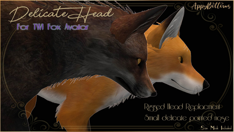 Second Life Marketplace - :AppyBottoms: TWIFox - Delicate Head