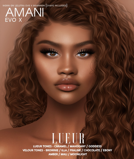 Second Life Marketplace - // L // Amani Skin - LeL Evo X Velour/Amber