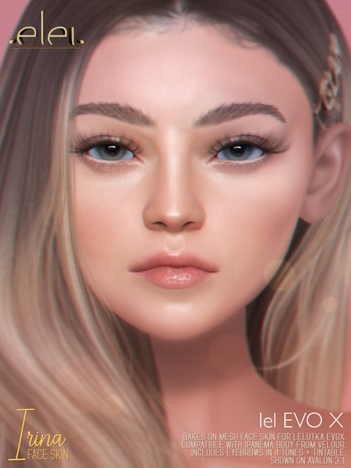 Second Life Marketplace - .e l e i. - Irina (Face Skin) / ICY