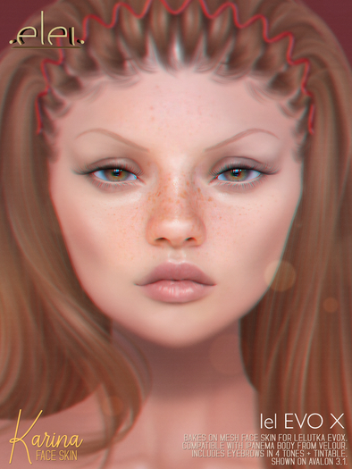 Second Life Marketplace - .e l e i. - Karina (Face Skin) / DUNE