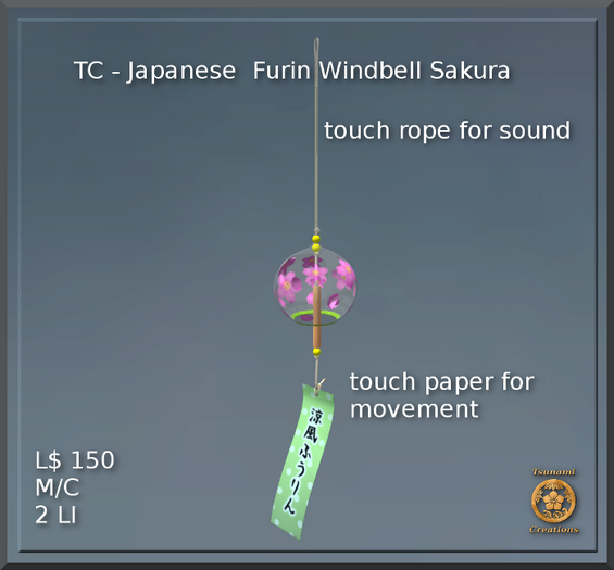 Second Life Marketplace - Japanese Furin Windbell Sakura