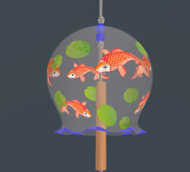 Second Life Marketplace - Japanese Furin Windbell Koi Fish
