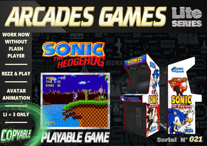 Second Life Marketplace - [021] = Sonic = Arcades Games [BOX]