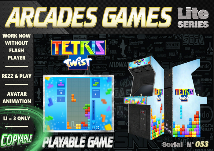 Second Life Marketplace - [053] = Tetris Twist = Arcades Games [BOX]
