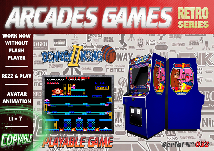 Second Life Marketplace - [032] = Donkey Kong 2 = Retro Arcades Games [BOX]