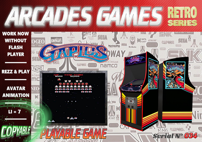 Second Life Marketplace - [034] = Gaplus = Retro Arcades Games [BOX]