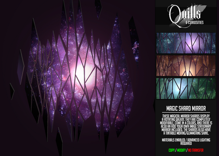 Second Life Marketplace - Quills & Curiosities - Magic Shard Mirror
