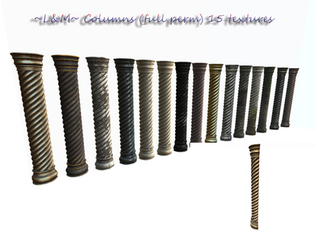 Second Life Marketplace - ~L&M~ Columns (full perm) 15 textures