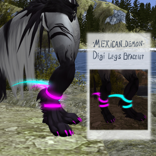 Second Life Marketplace - MEXICAN_DEMON Digi legs neon bracelet