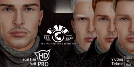 Second Life Marketplace - RAKE - Stubble -Matt- Ginger Pack BOM-HDPRO