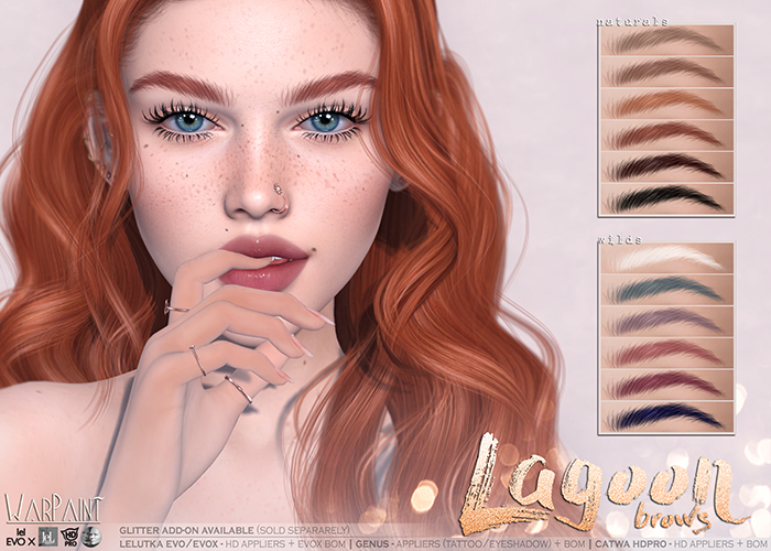 Second Life Marketplace - WarPaint* Lagoon brows - Catwa HDPro [wilds]
