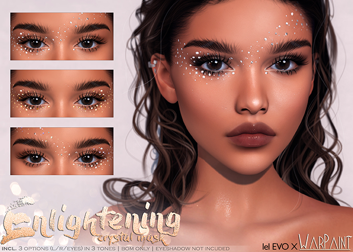 Second Life Marketplace - WarPaint* Enlightening crystal mask [Lelutka ...