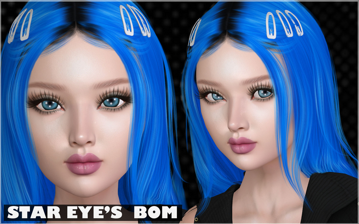 Second Life Marketplace - -TNT- Eyes Stars fantasy blue BOM and classic