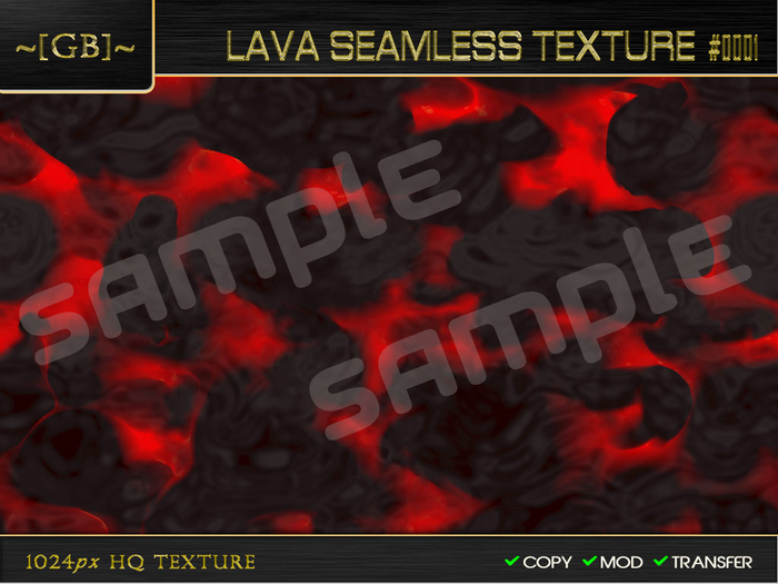 Second Life Marketplace - ~ [GB] Textures HQ ~ 00194 - Lava Seamless ...