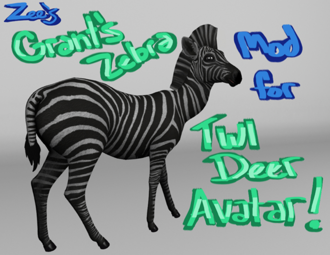 Second Life Marketplace - Zee's Grants Zebra Mod for TWI DEER