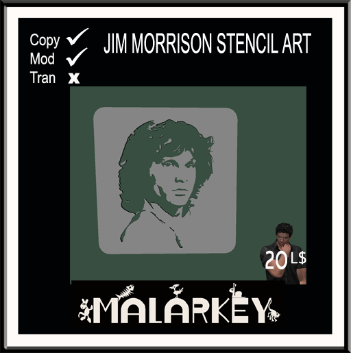 Second Life Marketplace - Jim Morrison Stencil Art