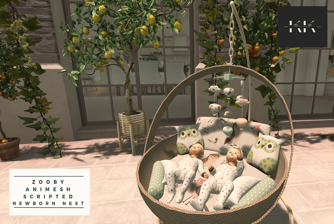 Second Life Marketplace - {KK} Zooby Animesh ~ Twin Newborn Nest Owls ...