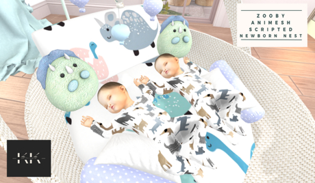 Second Life Marketplace - {KK} Zooby Animesh ~ Twin Newborn Nest Owls ...